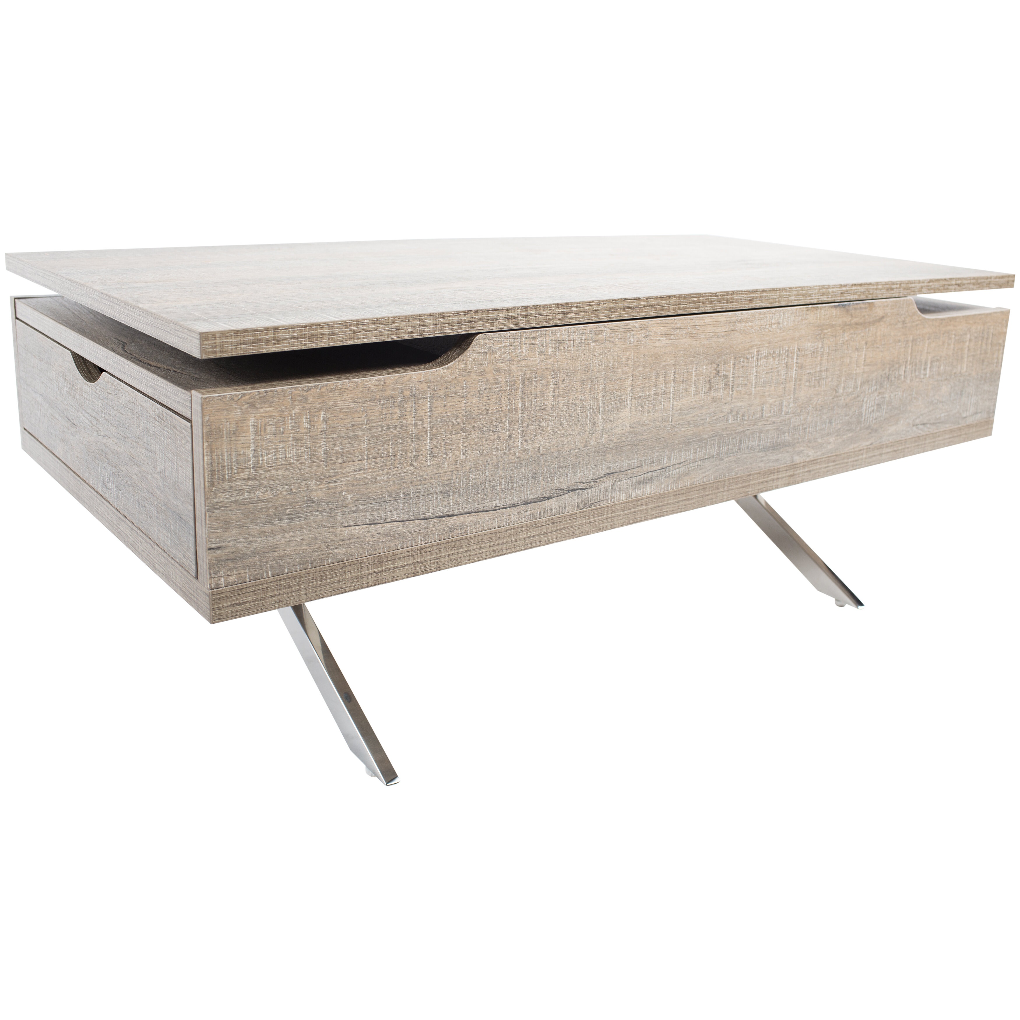 Denson melamine veneer wood hidden storage lift top coffee table store