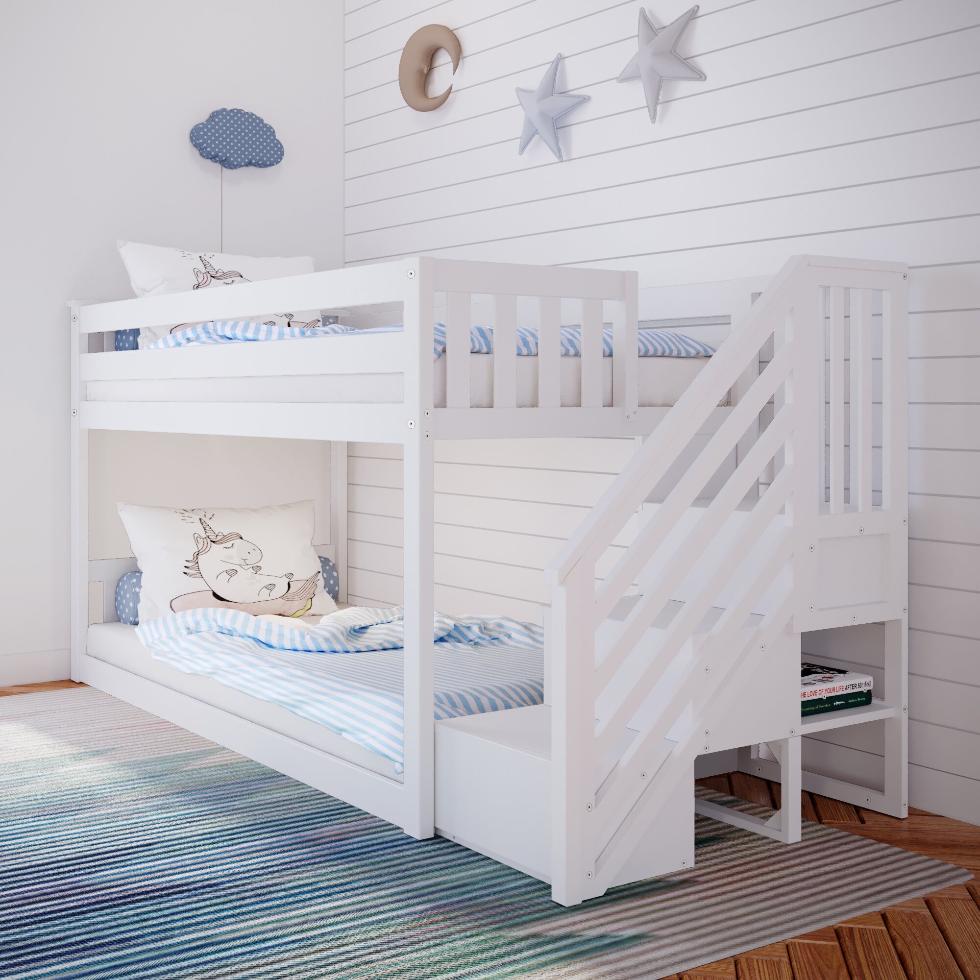 Harriet bee kean twin over twin bunk bed store