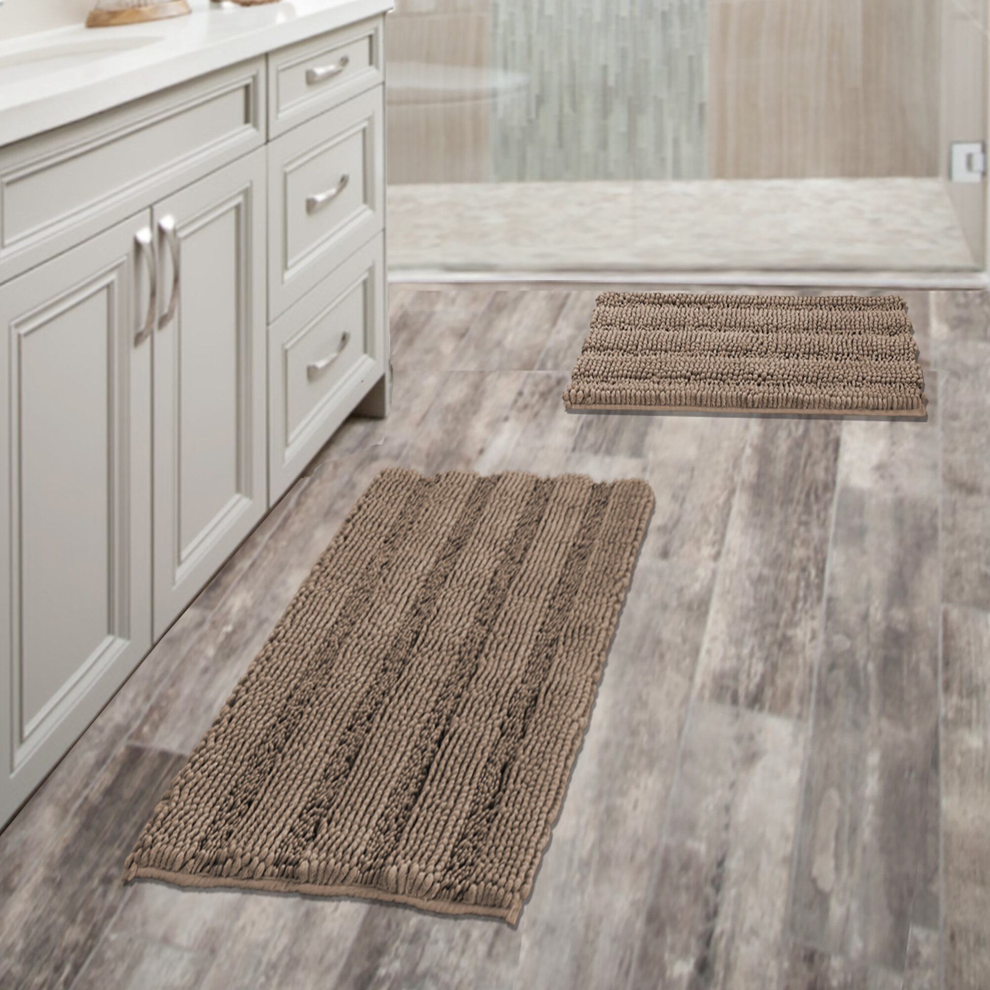 Weathered White Painted Wood 3 Piece Bathroom Rugs Set Bath Rug Contour Weathered White Painted Wood 3 Piece Bathroom Rugs Set Bath Rug Contour